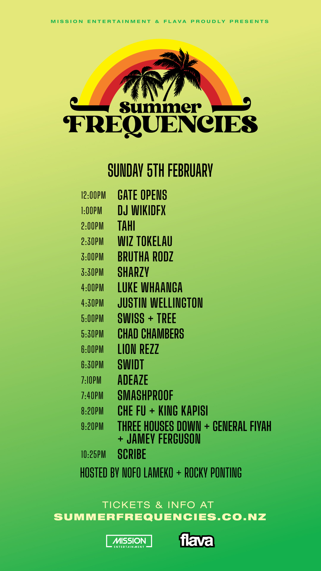 Timetable – Summer Frequencies